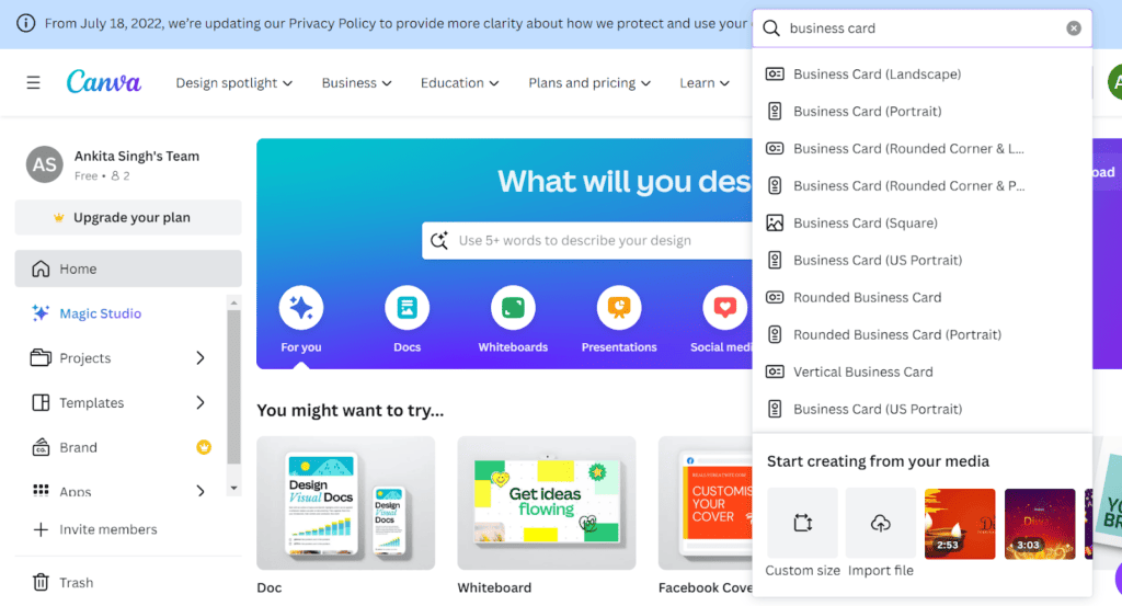 How To Make Business Cards on Canva | Complete Walkthrough